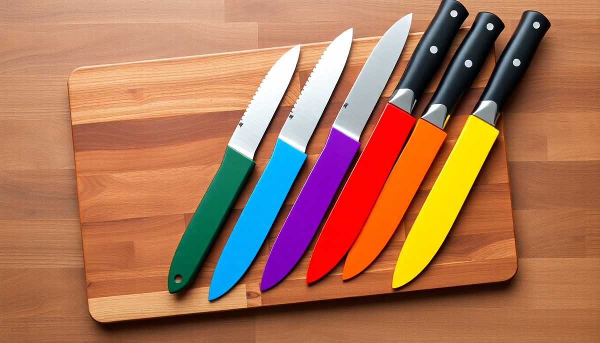 Unlock Culinary Creativity with Rainbow Kitchen Knives – SiliSlick®