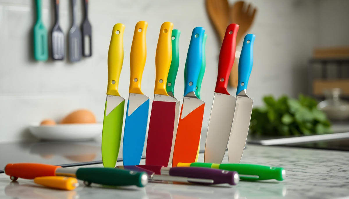 Top Rainbow, Iridescent & Damascus Knife Sets for Chefs – SiliSlick®