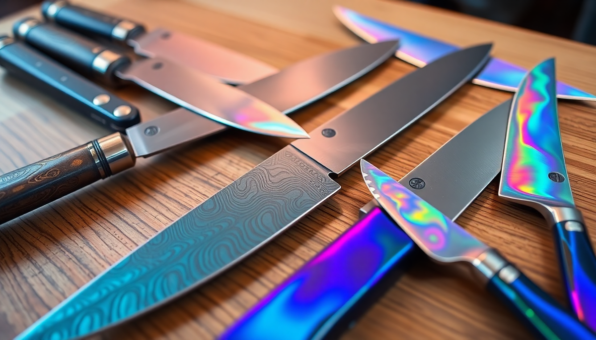 2025's Best Unique Damascus Knife Sets & Iridescent Cutlery – SiliSlick®