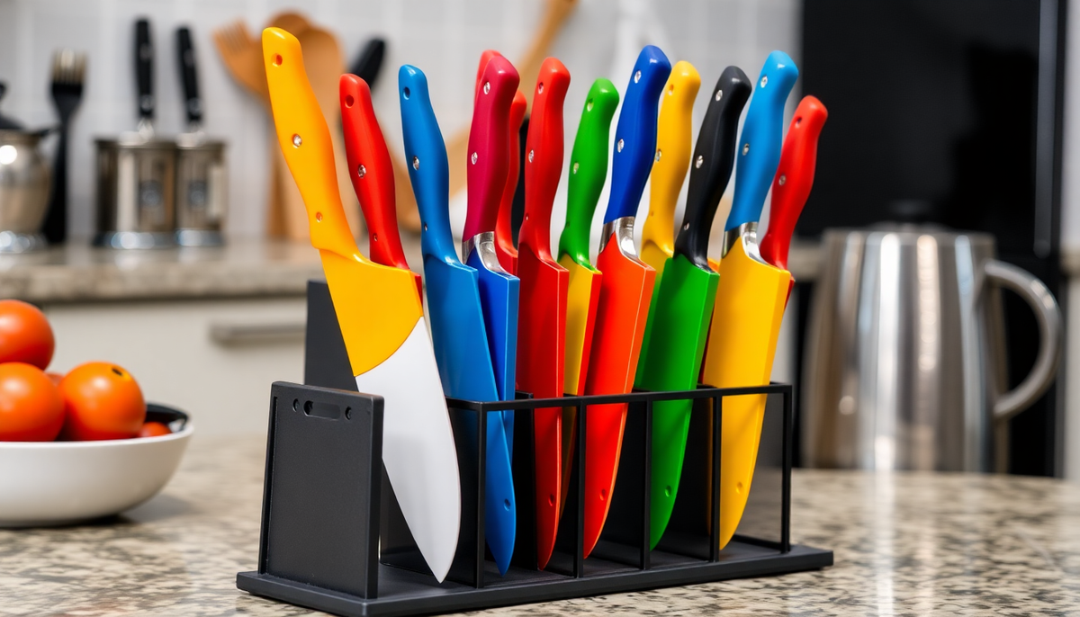 Top Iridescent & Rainbow Kitchen Knife Kits for Every Chef – SiliSlick®