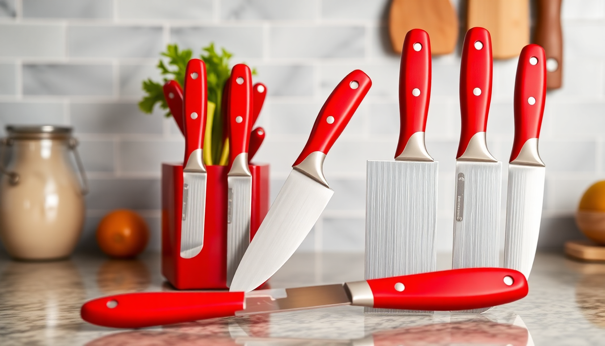 Elevate Your Cooking: The Benefits of a Red Kitchen Knife Set – SiliSlick®