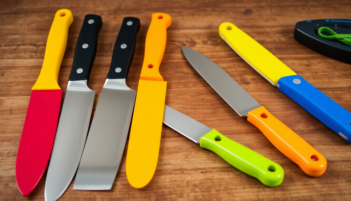 Top Kitchen Knife Kits: Rainbow, Iridescent & Damascus Steel – SiliSlick®