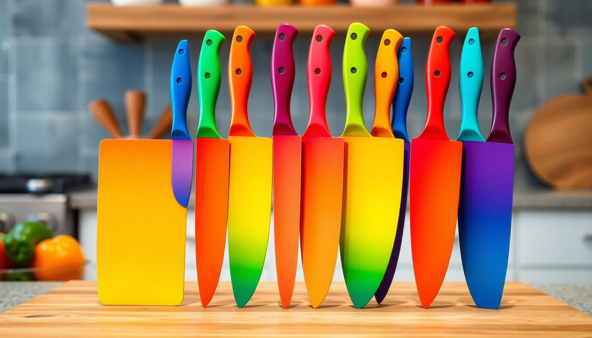 The Ultimate Guide to Rainbow Knife Sets: Choose Colorful Damascus ...
