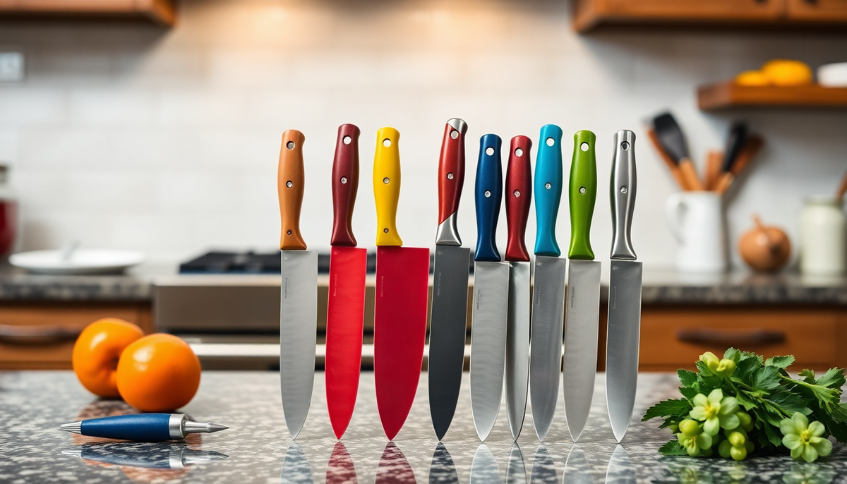 Brighten Your Kitchen: Top Rainbow & Iridescent Knife Kits – SiliSlick®