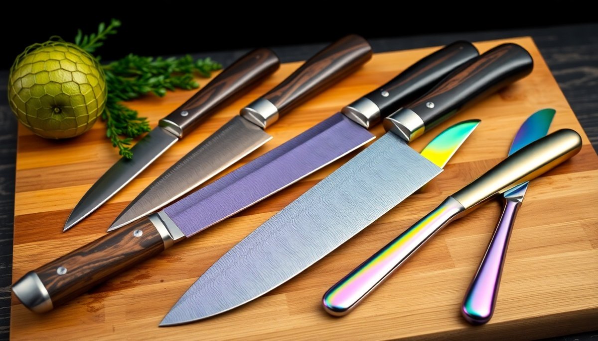 2025 Culinary Mastery: Unique Damascus Knife Kits & Iridescent Cutlery ...