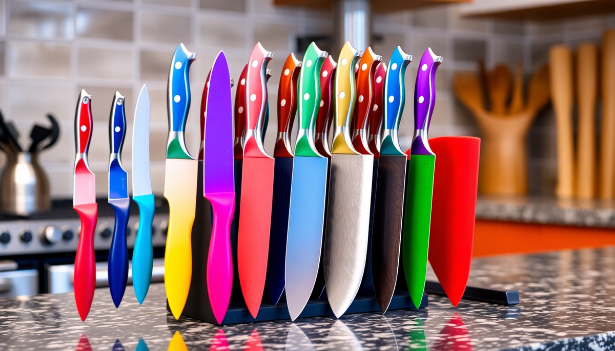 Top Rainbow & Iridescent Knife Sets for Culinary Mastery – SiliSlick®