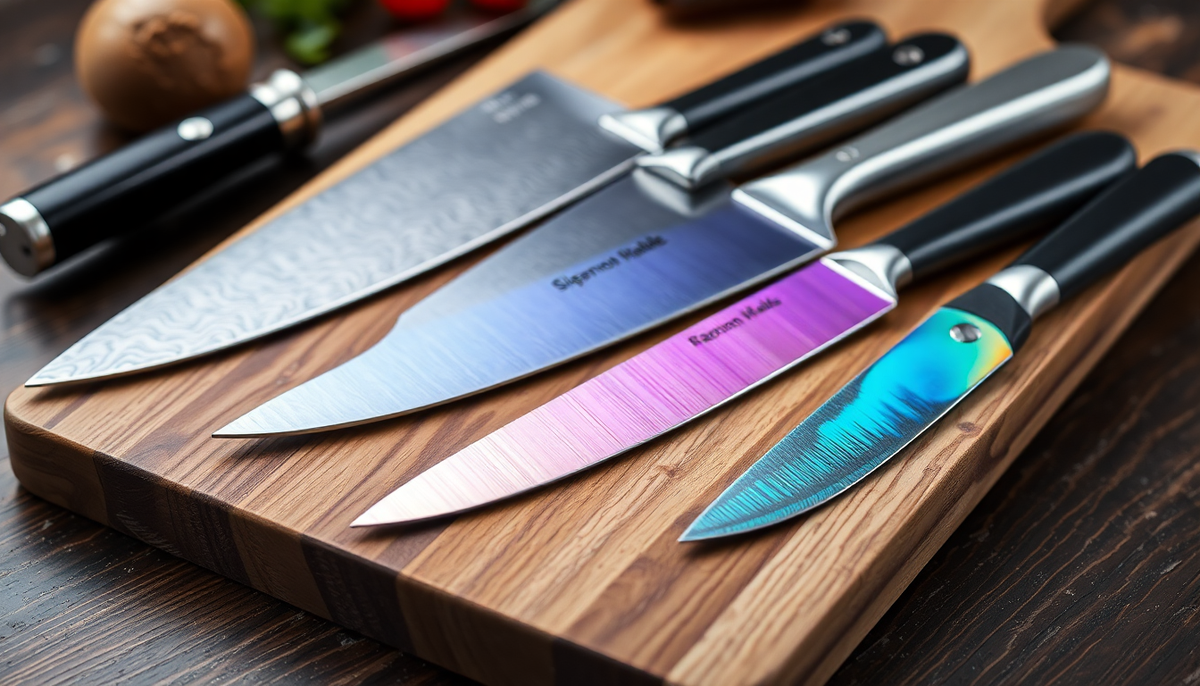 Top Damascus & Iridescent Knife Sets: Elevate Your Culinary Skills ...