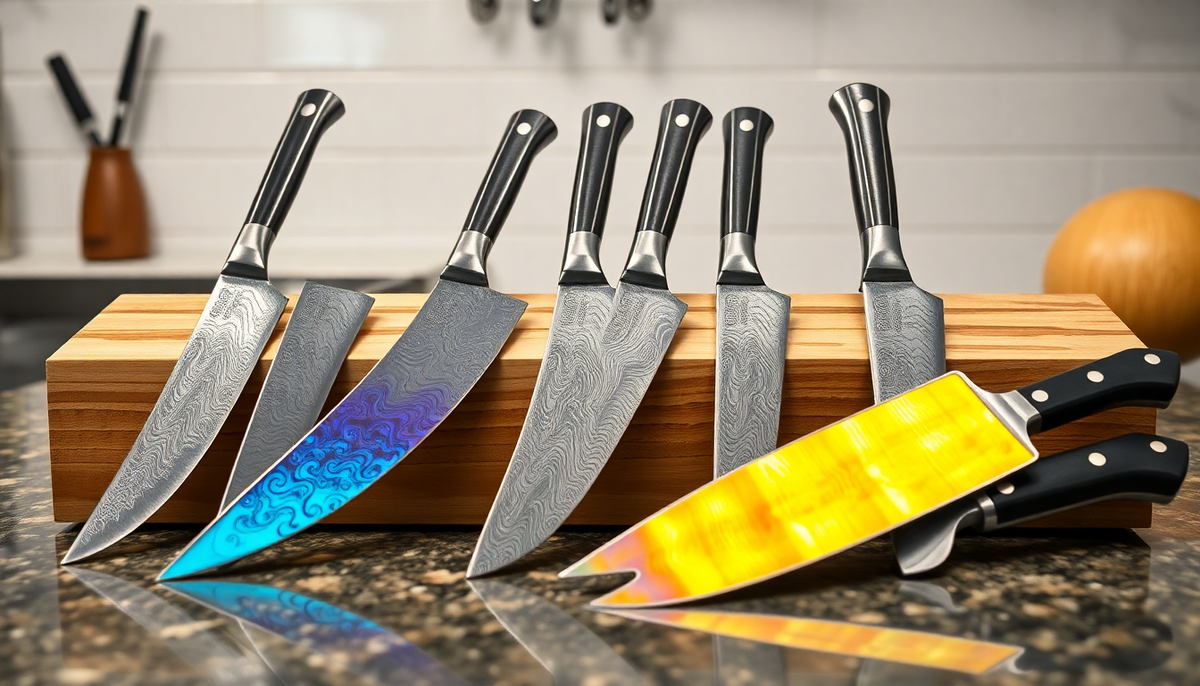 2025's Best Damascus Knife Kits & Iridescent Cutlery for Chefs – SiliSlick®