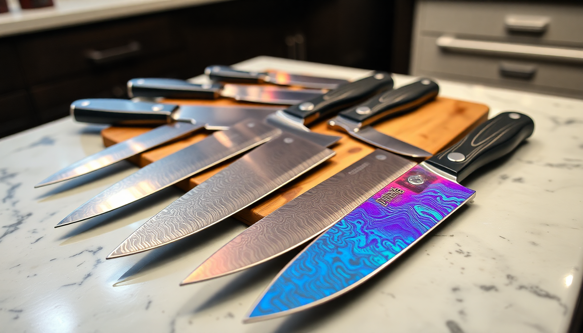 2025 Guide to Best Damascus Knife Kits & Iridescent Cutlery – SiliSlick®