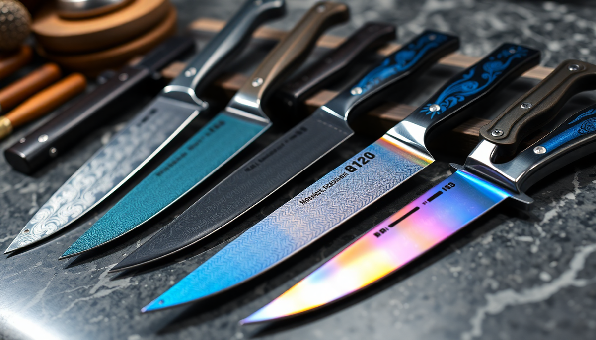 Explore Unique Damascus Knife Kits & Iridescent Cutlery Sets 2025 ...