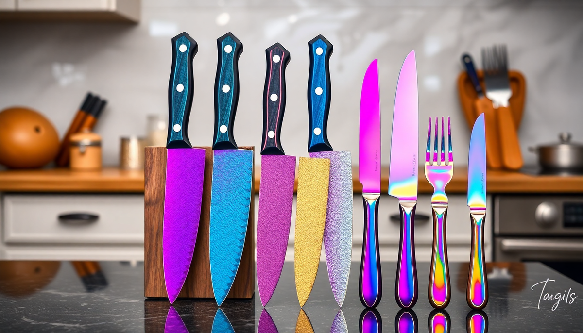 2025's Best Damascus Knife Kits & Iridescent Cutlery for Chefs – SiliSlick®