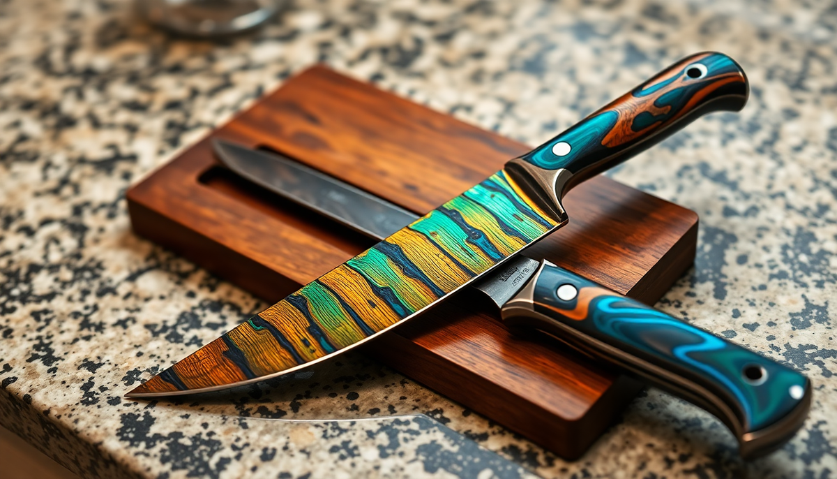2025's Colorful Damascus Knife Kits & Iridescent Cutlery Guide – SiliSlick®