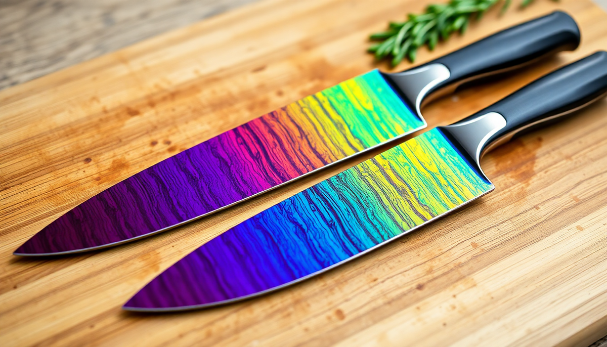 The Ultimate Guide to Rainbow Damascus Kitchen Knives – SiliSlick®