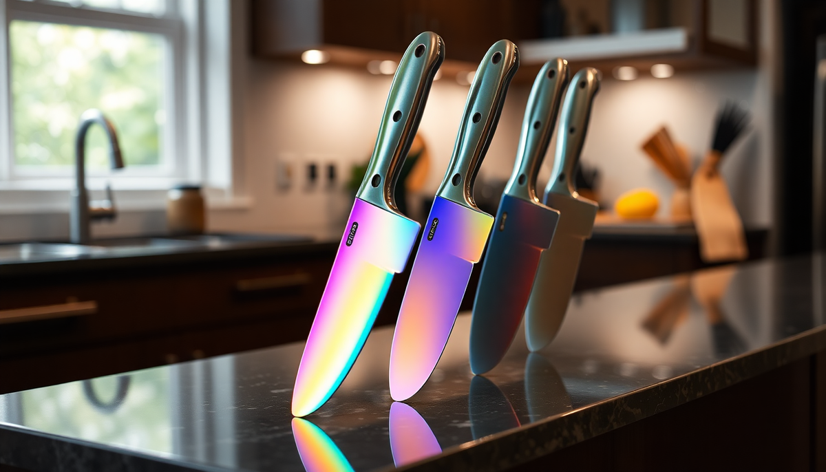 Top Iridescent & Rainbow Knife Sets for Modern Kitchens – SiliSlick®