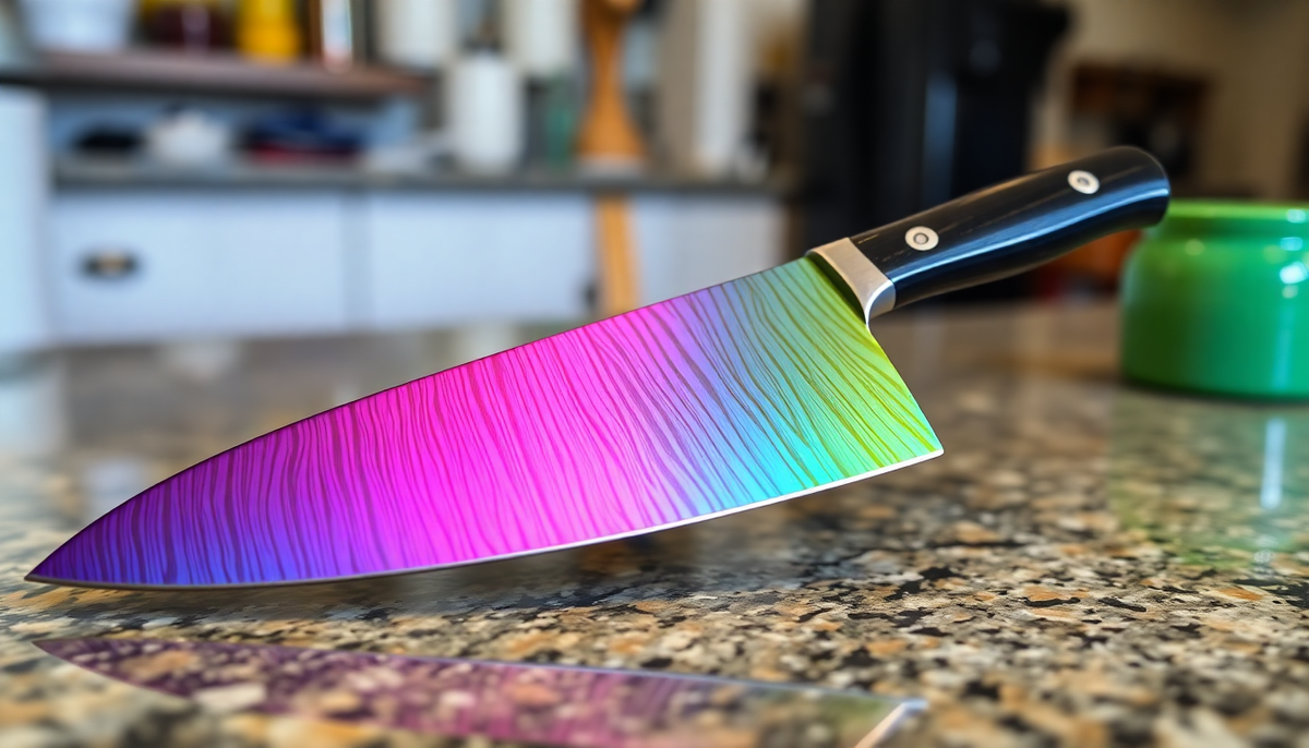 Unlock the Magic of Iridescent Damascus Knife Sets for Chefs – SiliSlick®