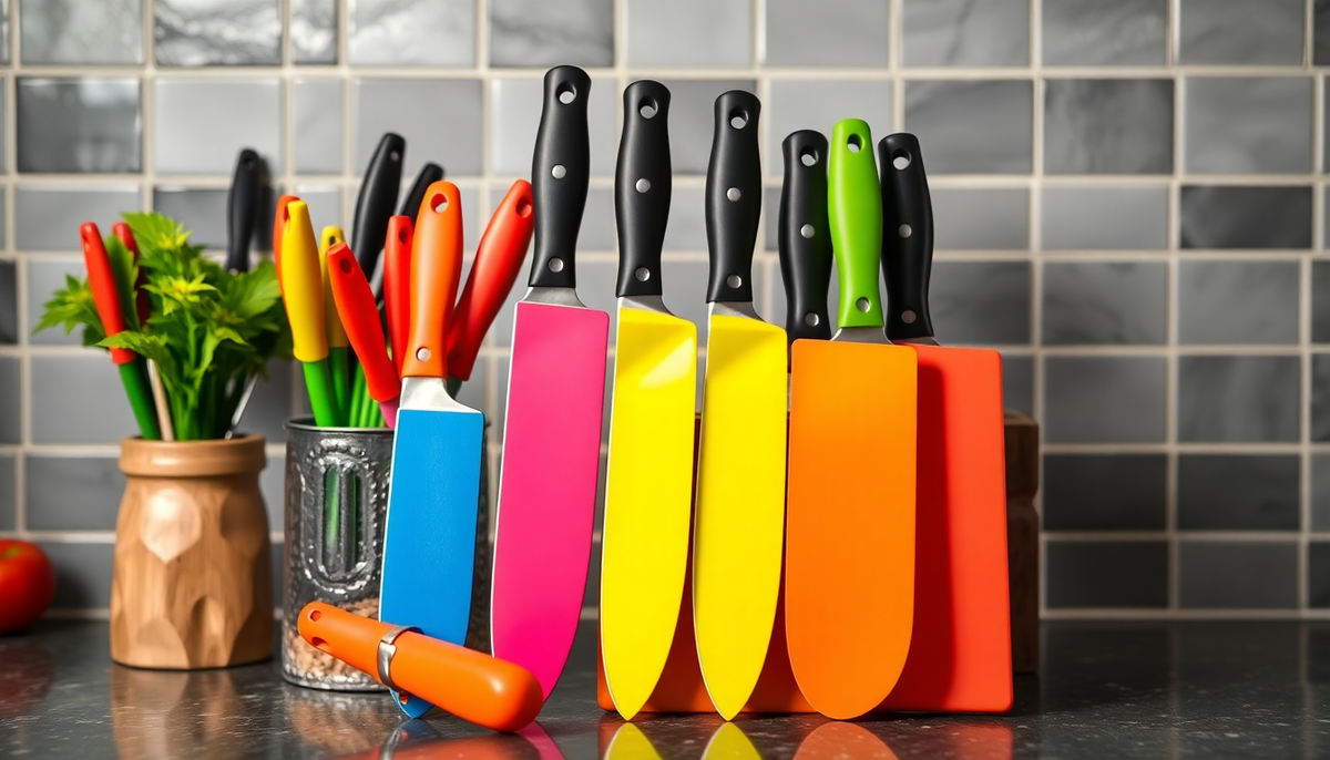 Rainbow Knife Set Showdown: Top Colorful Kitchen Knives – SiliSlick®