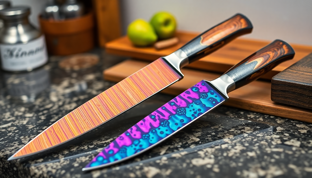 2025 Guide to Colorful Damascus Knife Kits & Iridescent Cutlery ...