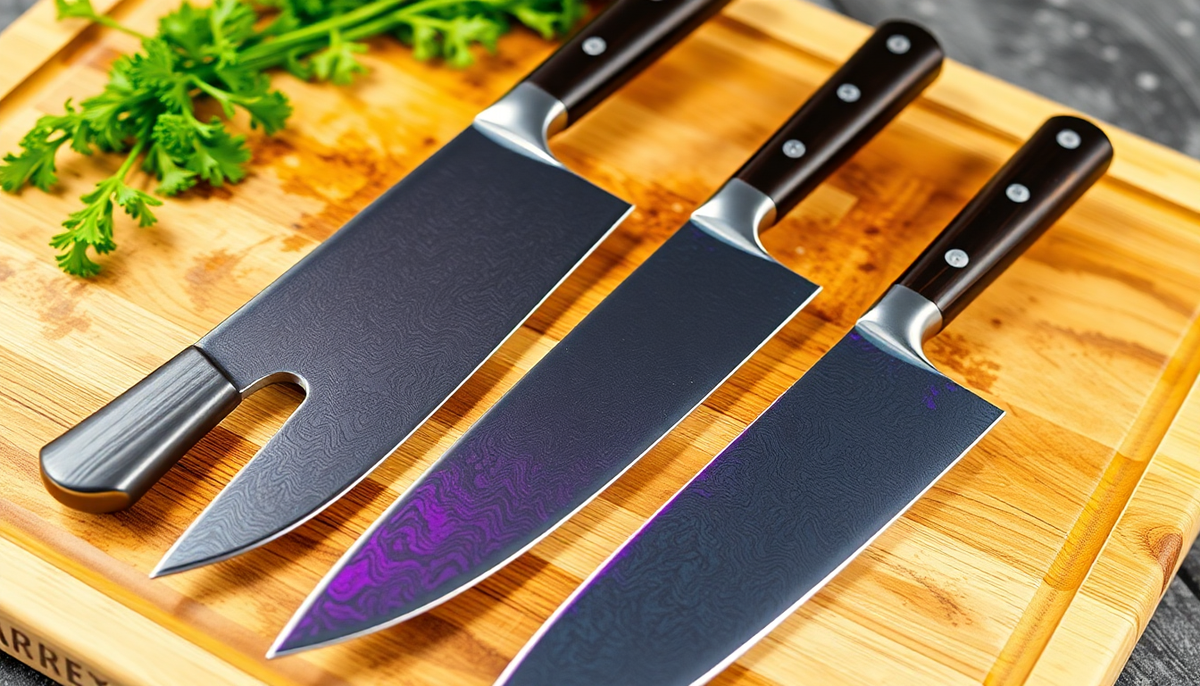 Iridescent & Damascus Knives: Elevate Your Culinary Skills – SiliSlick®